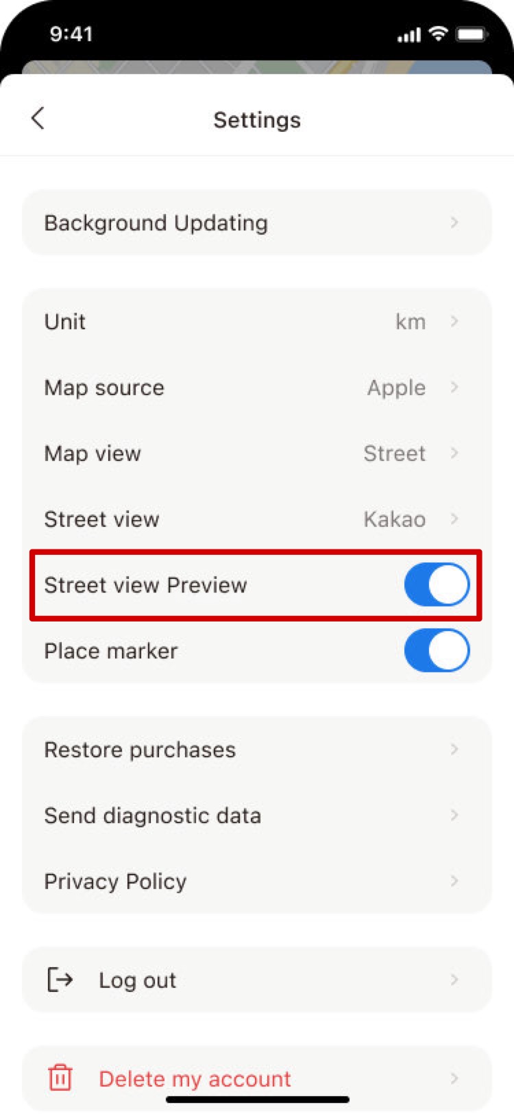 [iOS] What is 'Street View Preview'? – iSharing